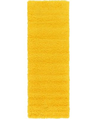 Bridgeport Home Exact Shag Exs1 Tuscan Sun Yellow 2' 2" x 6' 5" Runner ...