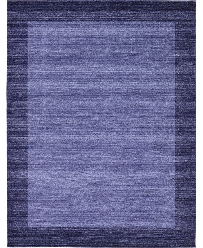 Bayshore Home Lyon Lyo4 Navy Blue 9' x 12' Area Rug - Macy's