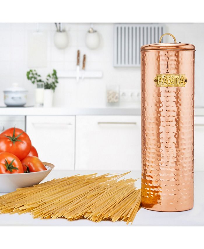 Old Dutch International Hammered Copper Pasta Canister, 12" H - Macy's