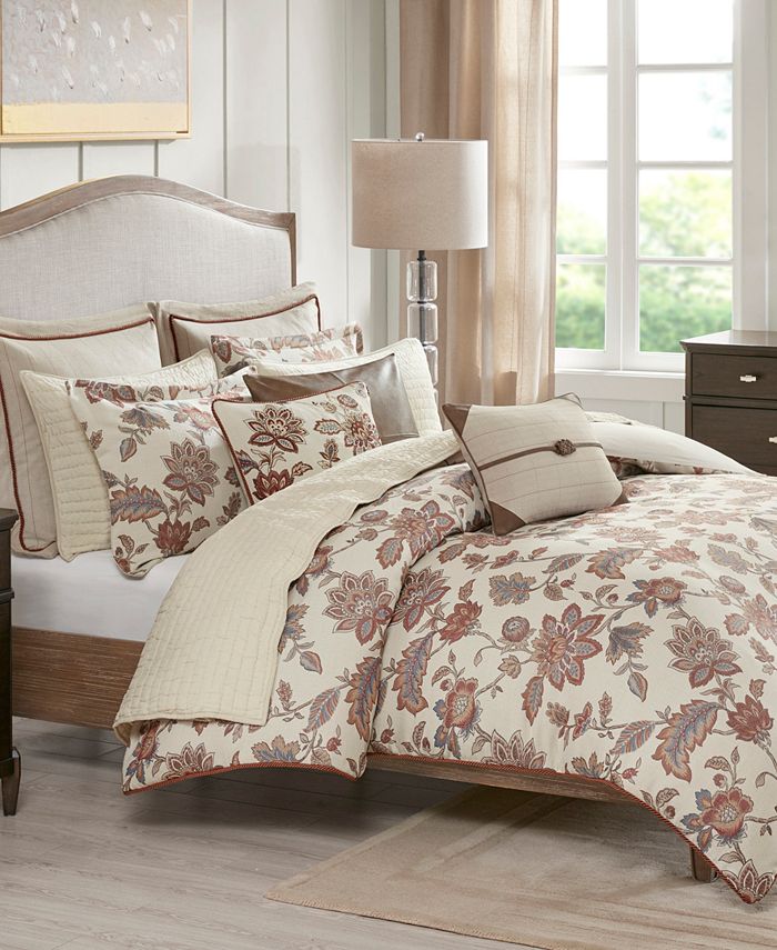 JLA Home Madison Park Signature Wentworth Queen 8 Piece Jacquard ...