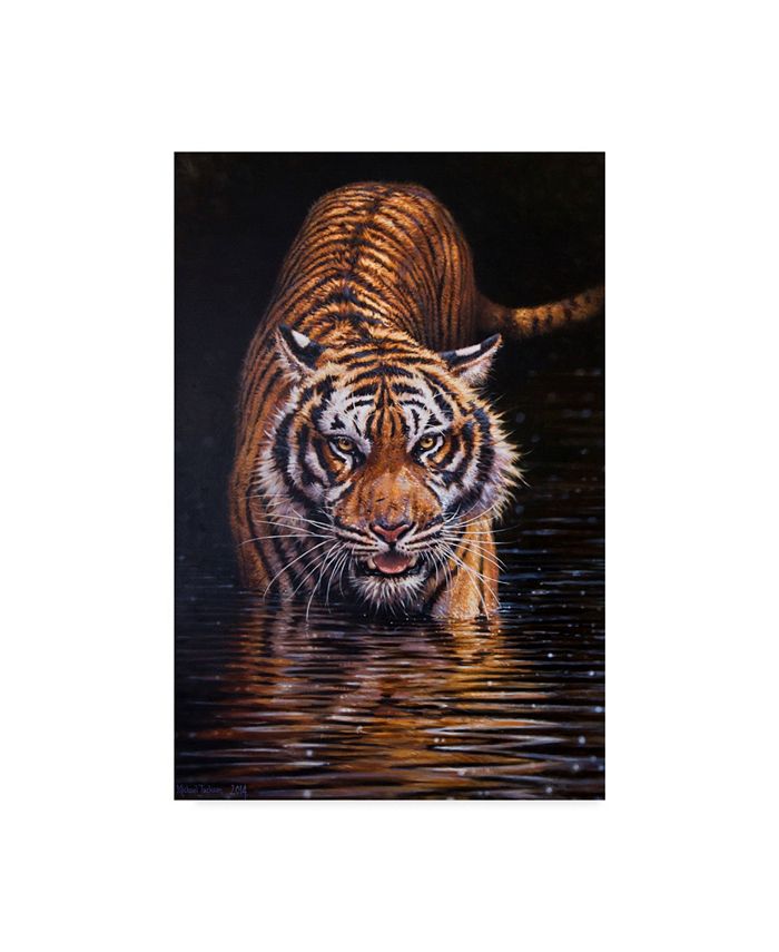 Trademark Global Michael Jackson 'Tiger In The Dark' Canvas Art - 12" x ...