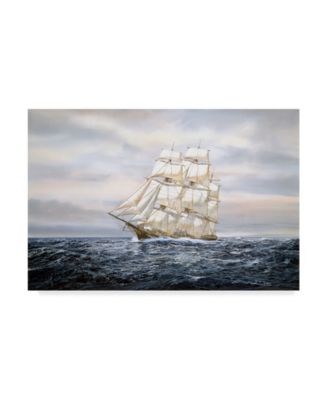 Jack Wemp 'Clipper Ship' Canvas Art - 47" x 30" - Macy's