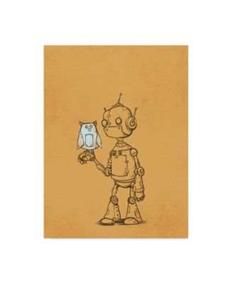 Michael Murdock 'Robot Owl' Canvas Art - 35" x 47" - Macy's