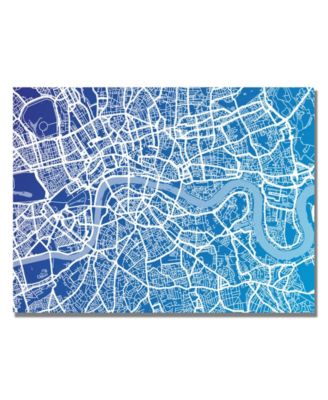 Michael Tompsett 'London Map' Canvas Art - 24" x 18" - Macy's