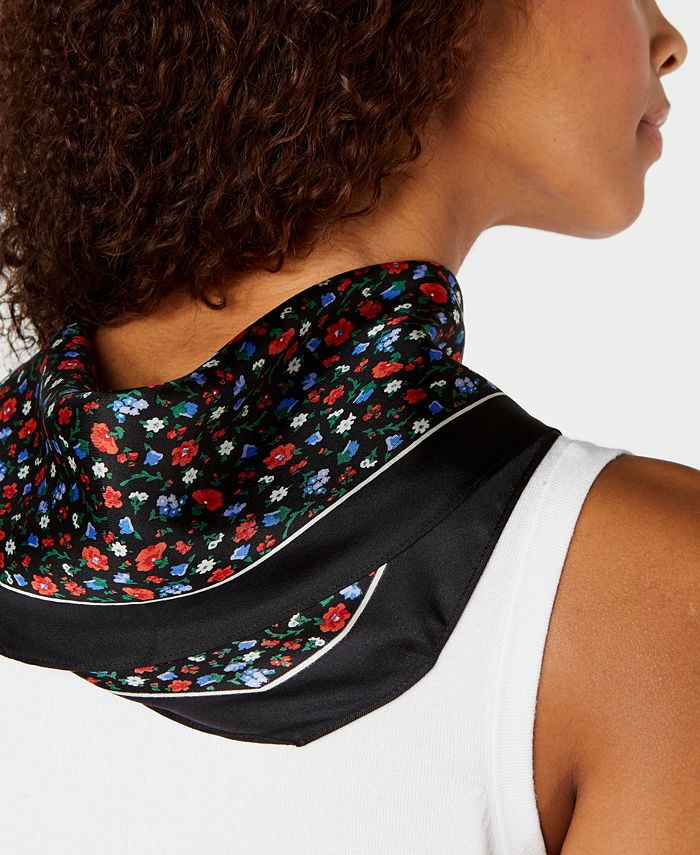Lauren Ralph Lauren Cameron Floral Diamond Silk Scarf - Macy's