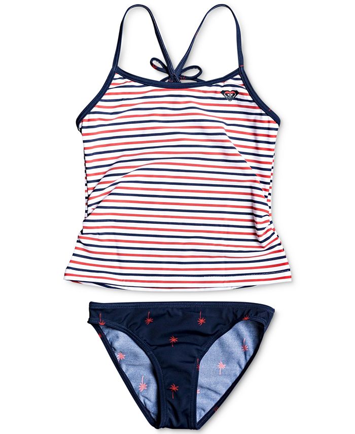 Roxy Little Girls 2-Pc. Striped Tankini Swimsuit - Macy's