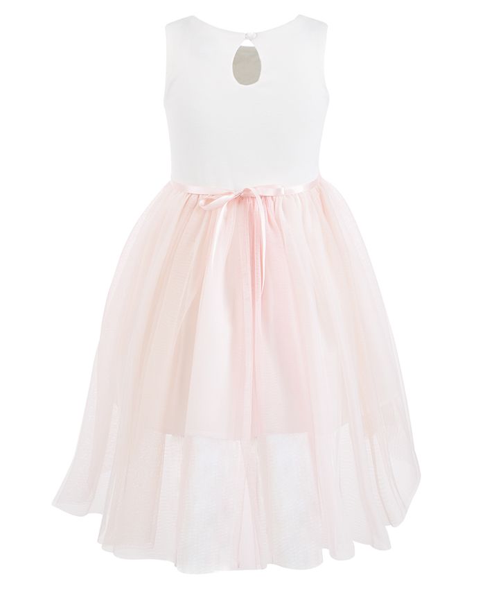 Pink & Violet Little Girls Ribbon-Waist Dress - Macy's