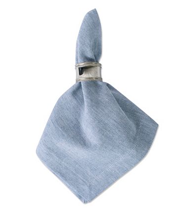 Design Imports Solid Chambray Napkin, Set of 6 - Macy's