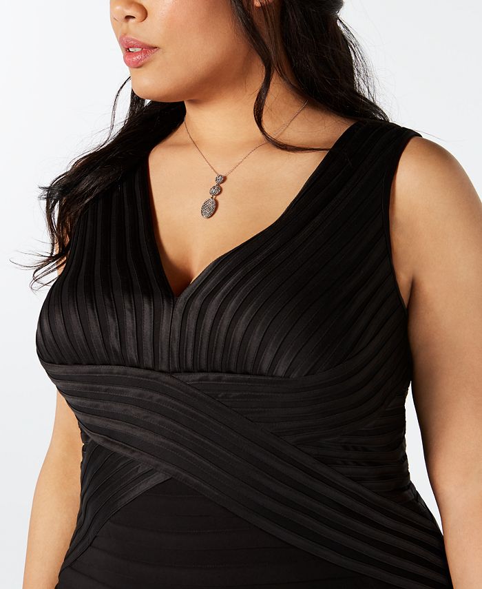 Betsy & Adam Plus Size V-Neck Bandage Dress - Macy's
