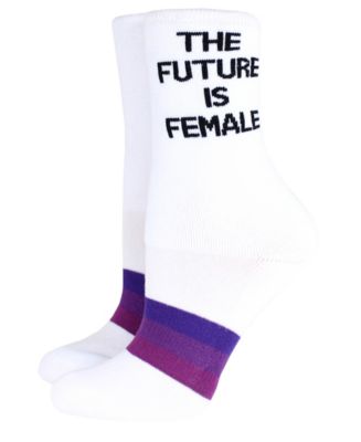 Cosmopolitan Ladies' Crew Socks FUTURE IS FEMALE - Macy's