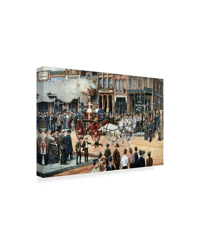 Trademark Global Les Ray 'Main Street Spectacle' Canvas Art - 19" x 12 ...