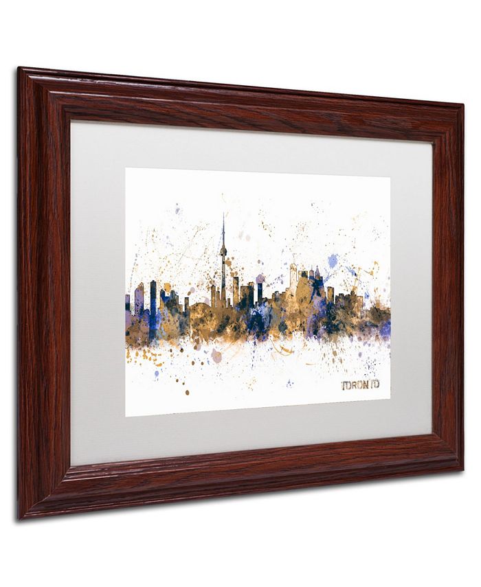 Trademark Global Michael Tompsett 'Toronto Canada Skyline Purple ...