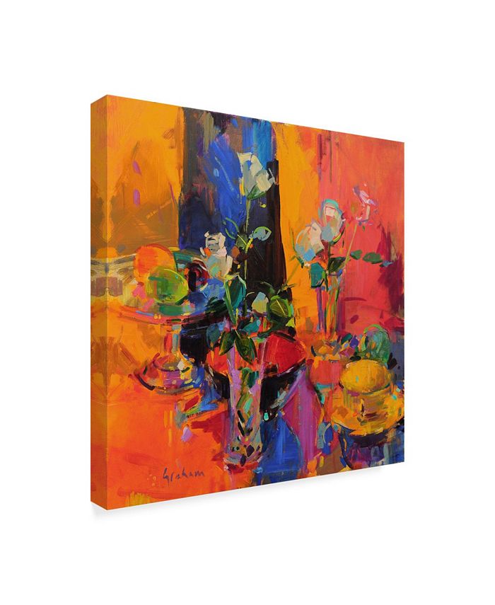 Trademark Global Peter Graham 'Still Life Table With Roses And Fruit ...