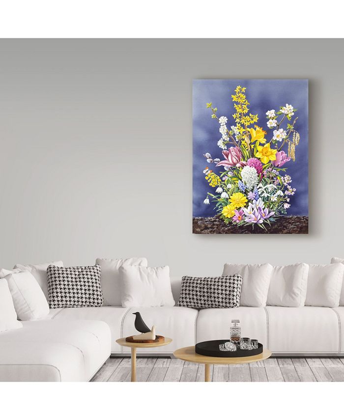 Trademark Global Harro Maass 'Spring Flowers Clouds' Canvas Art - 35" x ...