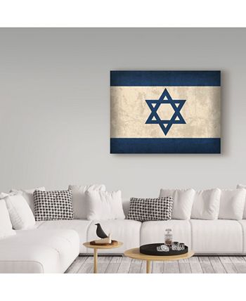 Trademark Global Red Atlas Designs 'Israel Distressed Flag' Canvas Art ...