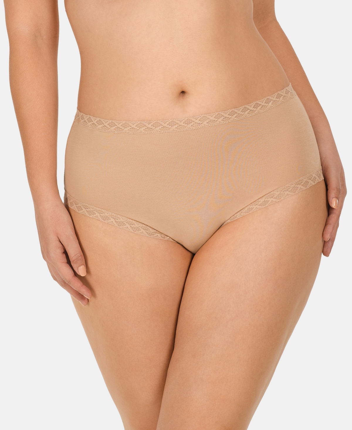 Click here for Natori Bliss Lace-Trim High Rise Cotton Brief 7550... prices