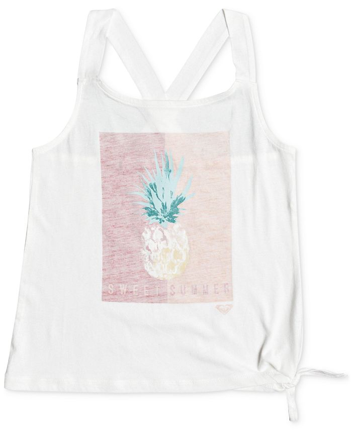 Roxy Big Girls Side Tie Cotton Tank Top - Macy's