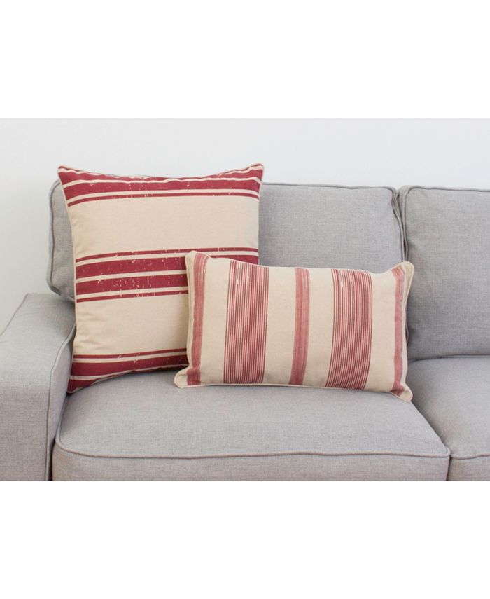 THRO Polyester Fill Dolly Farm Stripe Pillow, 20" x 20" - Macy's