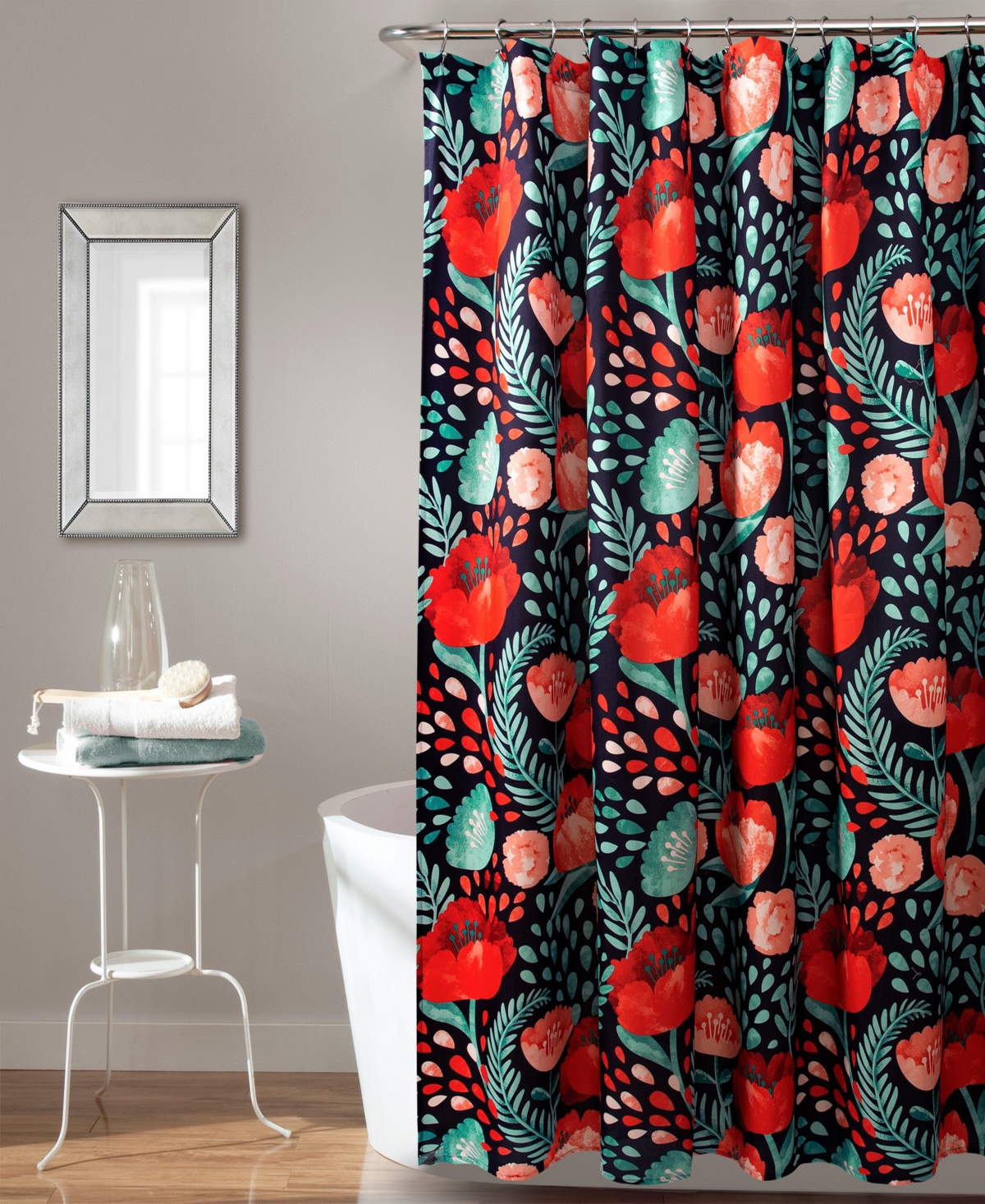 Click here for Lush Decor Poppy Garden Shower Curtain  72 x 72 -... prices