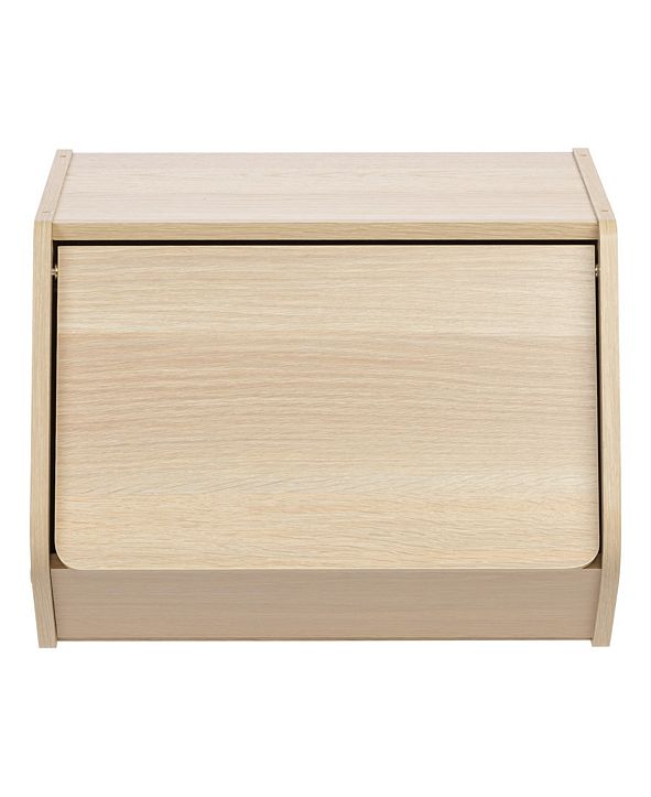 IRIS USA Modular Wood Stacking Storage Box With Door & Reviews - Home ...