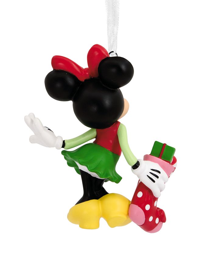 Hallmark Disney Minnie Mouse With Stocking Christmas Ornament - Macy's