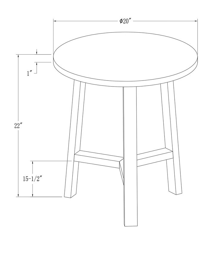 Walker Edison 20 inch Round Side Table in Faux White Marble and Light ...