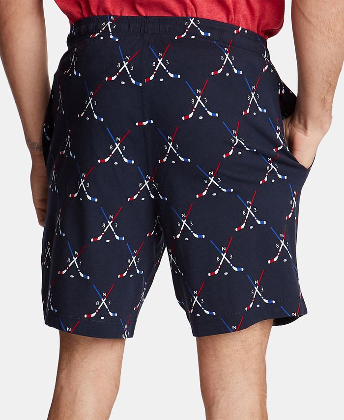 Nautica Mens Cotton Hockey Print Pajama Shorts And Reviews Pajamas