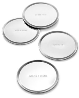kate spade new york Set of 4 Silver Street Coasters - Macy's