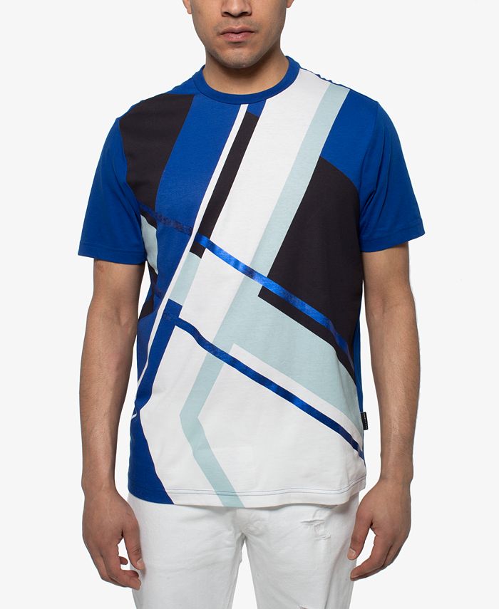 Sean John Men's Abstract Geometric T-Shirt & Reviews - T-Shirts - Men ...