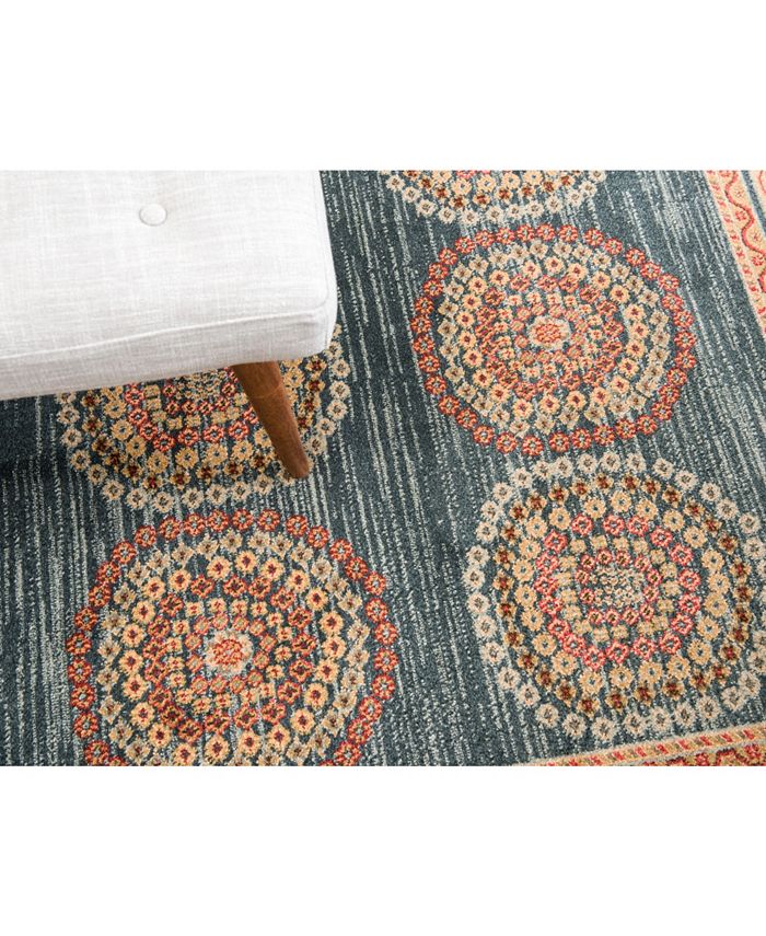 Bayshore Home Ojas Oja2 Navy Blue 5' x 8' Area Rug - Macy's