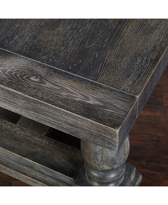 Lifestorey Avignon Burntwood Coffee Table - Macy's