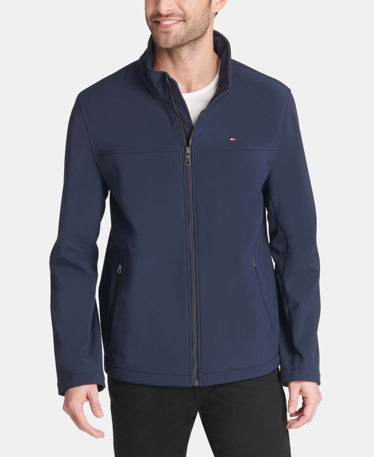 Click here for Tommy Hilfiger Mens Soft-Shell Classic Zip-Front J... prices