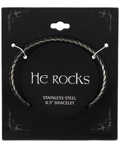 He Rocks Chain Design Cuff Bracelet In Stainless Steel & Reviews ...