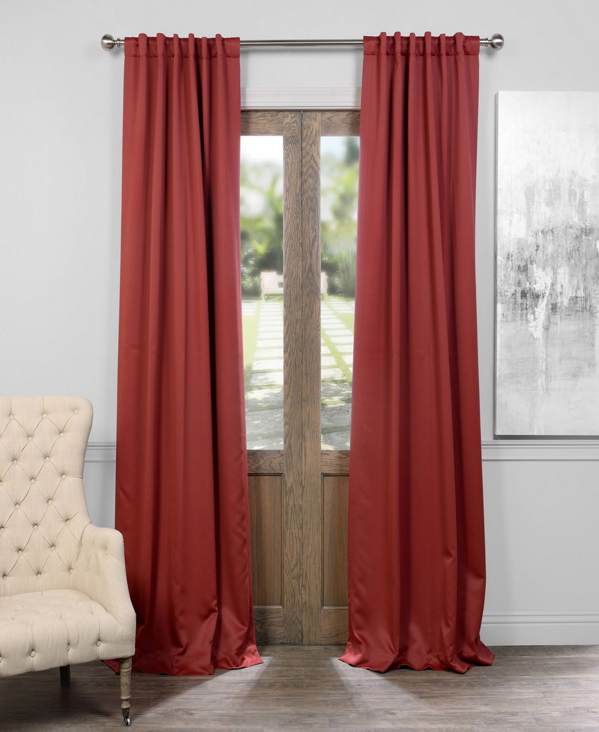 Click here for Half Price Drapes Room Darkening Curtain - Brick prices