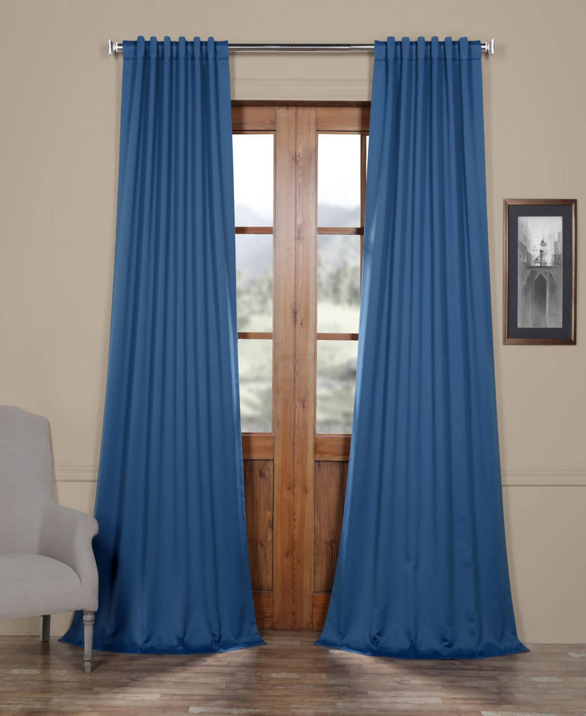 Click here for Half Price Drapes Room Darkening Curtain - Blue prices
