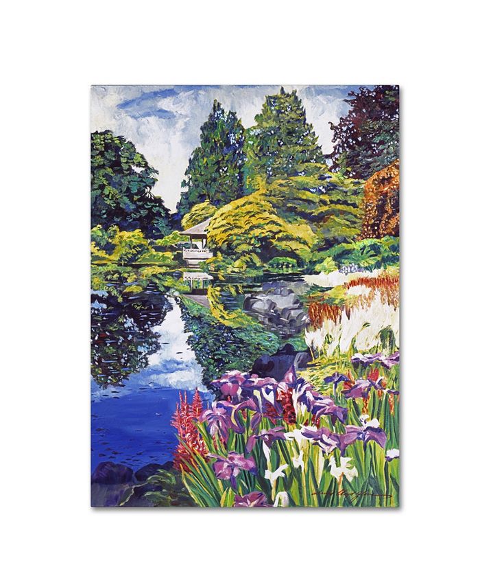 Trademark Global David Lloyd Glover 'Tea House Lake' Canvas Art - 35" x ...