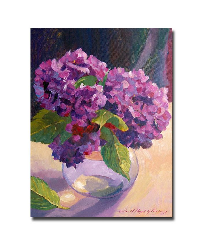 Trademark Global David Lloyd Glover 'Hydrangea Glass Bowl' Canvas Art ...