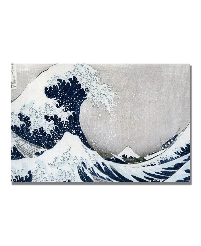 Trademark Global Katsushika Hokusai 'The Great Wave II' Canvas Art - 32 ...