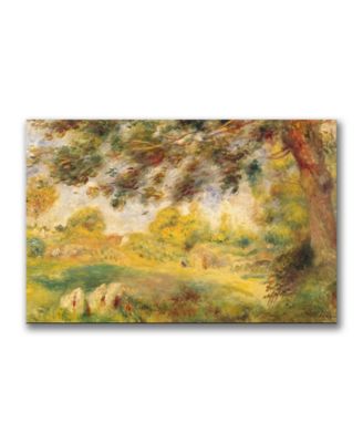 Pierre Auguste Renoir 'Spring Landscape' Canvas Art - 24" x 16" - Macy's