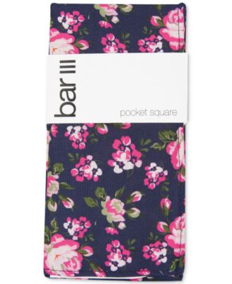 Bar III Men's Walden Floral Pocket Square, Created for Macy's - Macy's