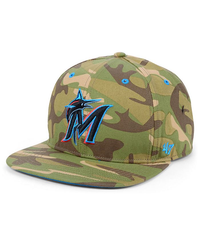 '47 Brand Miami Marlins Blockade Strapback Cap - Macy's