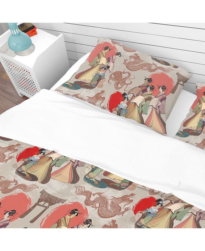 Design Art Designart 'Japanese and Chinese Culture Pattern' Oriental ...