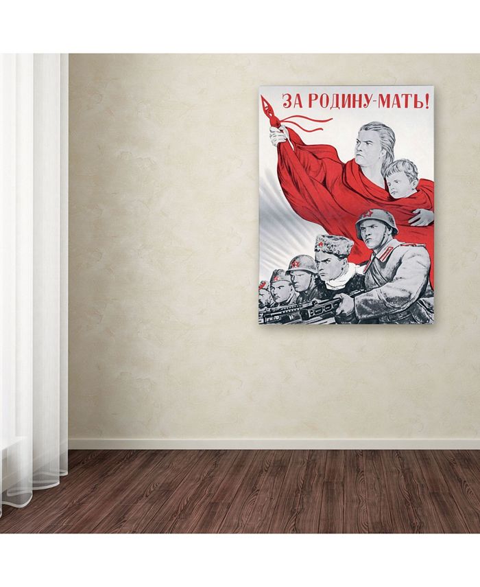 Trademark Global Soviet Russian Poster For the Motherland 1943' Canvas ...