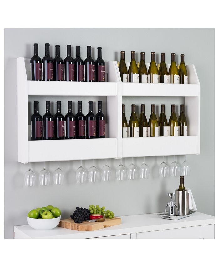 Prepac 2-Tier Floating Wine and Liquor Rack - Macy's