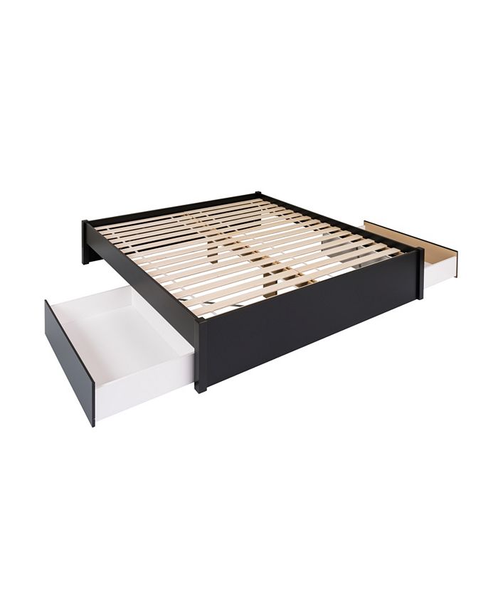 Prepac King Select 4-Post Platform Bed with 2 Drawers - Macy's