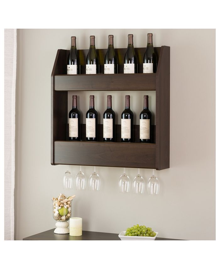 Prepac 2-Tier Floating Wine and Liquor Rack - Macy's