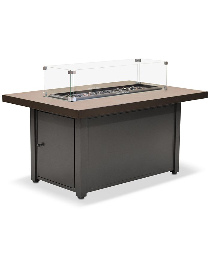 Furniture Cal Sil Rectangle Fire Pit Table - Macy's