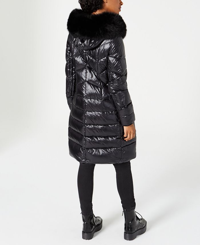 1 Madison Expedition Fox-Fur-Collar Down Puffer Coat - Macy's