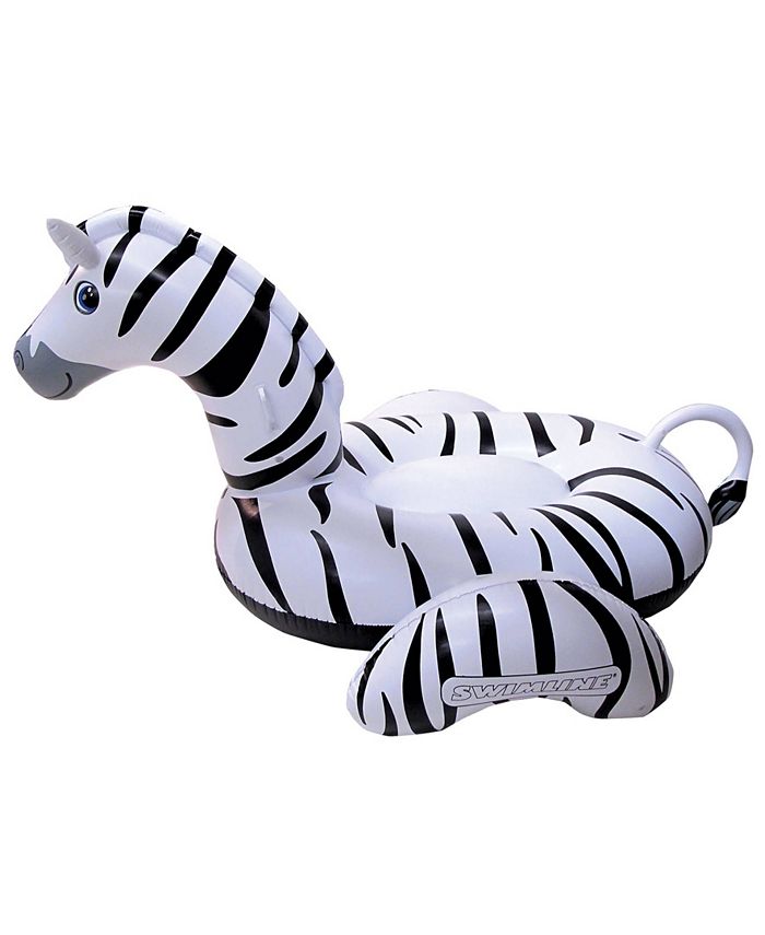 Swimline Giant Zebra 97" Inflatable Ride-On Swimming Pool Toy - Macy's