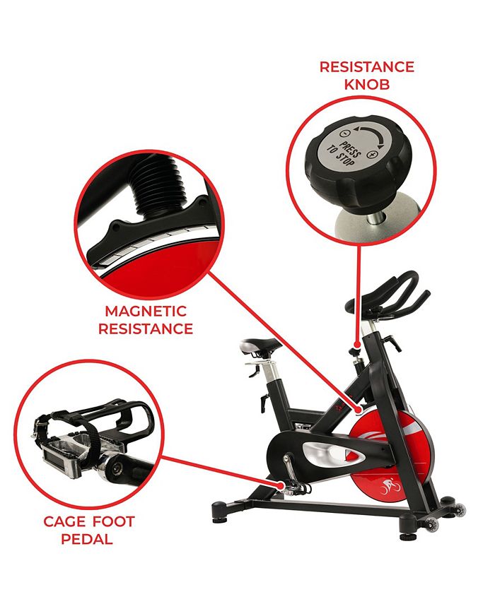 Sunny Health & Fitness Sunny Health and Fitness Evolution Pro Magnetic Belt Drive Indoor Cycling ...
